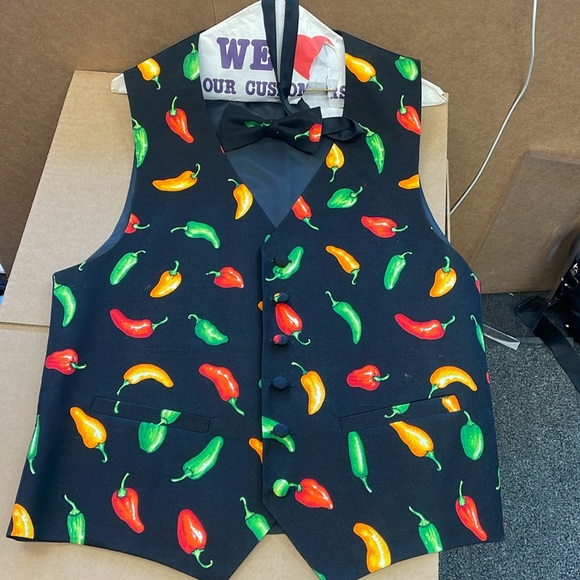 Suits & Blazers | Chili Peppers Vest And Bow Tie Small New | Poshmark